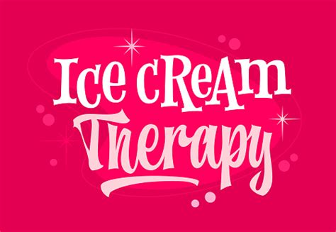 아이스크림 테라피 생생한 핑크색 배경에 레트로에서 영감을 받은 타이포그래피는 대담한 레터링 곡선 소용돌이 장난기 넘치는 별빛 액센트가 특징입니다 창의적인 프로젝트를 위한