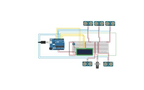 Circuit Design Car Parking System Final Project Tinkercad