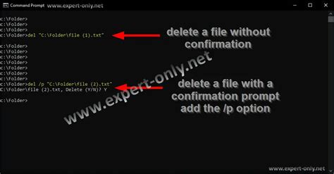 How To Delete Windows Files Using Cmd Del Ms Dos Tutorial
