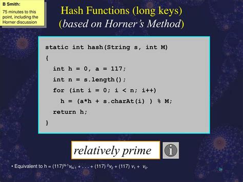 ppt hashing basic ideas horner s rule implemented powerpoint