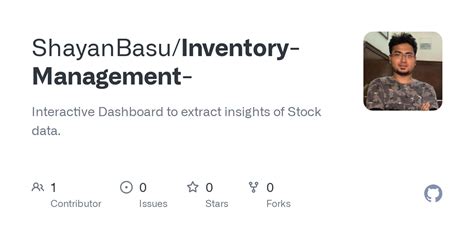 GitHub Bosesh Inventory Management Interactive Dashboard To Extract Insights Of Stock Data
