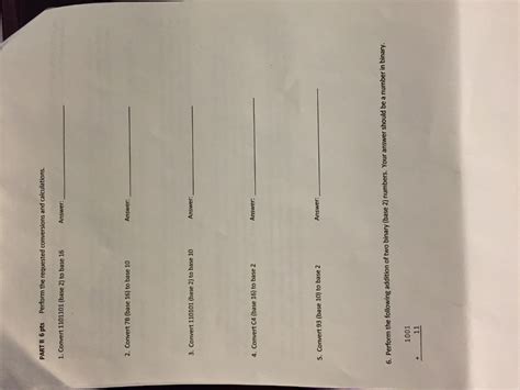 Solved Perform The Requested Conversions And Calculations Chegg Com