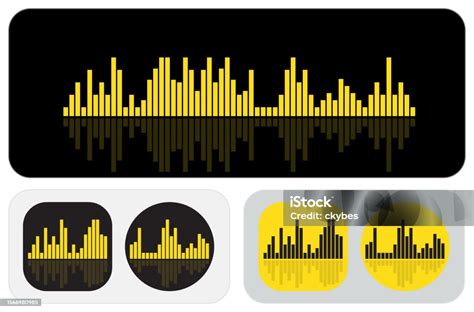 Sound Wave Eq Equalizer Icons And Widget Design Vector Stock