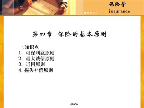 第四章 保险的基本原则word文档在线阅读与下载无忧文档