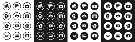 Set Browser With Exclamation Mark Cloud And Shield Ringing Alarm Bell