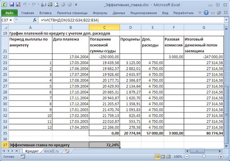 Расчет Эффективной ставки в Excel Примеры и описание