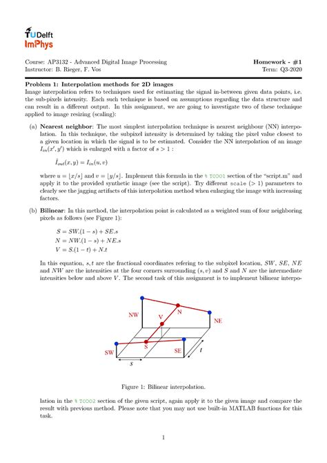 assignment 1 matlab course ap3132 advanced digital image