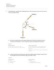Practice Problems Angular Kinematics ANSWER KEY Pdf A Baseball Player Swinging A Bat Is