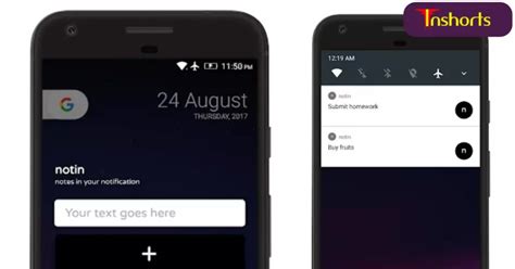 Pin Notes In Notification TN Shorts