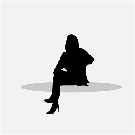 Premium Vector Girl Sitting Vector Png