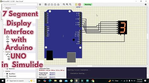 simulation of seven segment display with arduino in simulide 7 seg