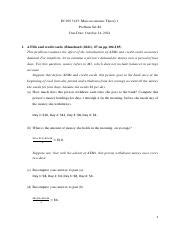 PSet2 Solution Pdf ECON 3123 Macroeconomic Theory 1 Problem Set 2 Due Date October 14 2021