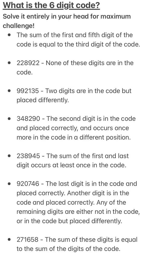 What Is The 6 Digit Code Rpuzzles