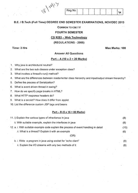 Web Technology Web System Technologies It6303 Pdf Web Systems