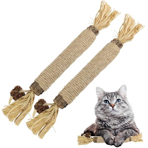 Hupa Catnip Silvervine Sticks Designed To Clean Your Cats Teeth Calm Their Anxiety And Stress