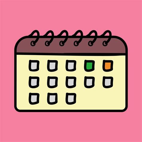 분홍색 배경에 있는 달력 프리미엄 벡터