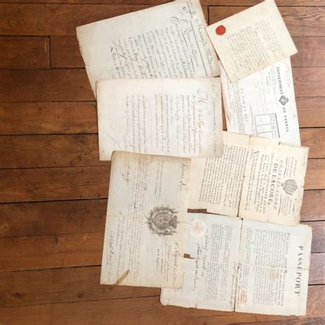 Documents De Lancien Régime Congé 1782maison Lot 182 Tessier