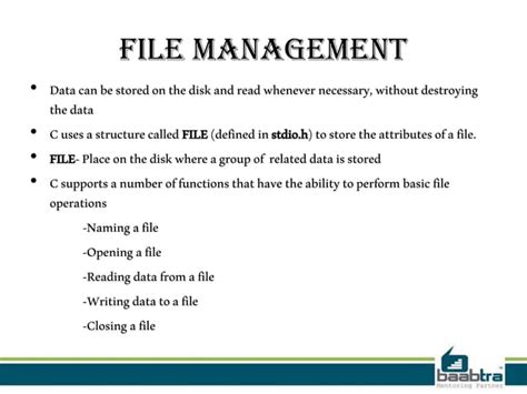 File Operations In C Pptx