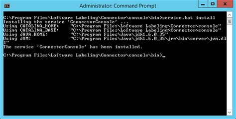Loftware Oracle Connector Service Not Available After Installing