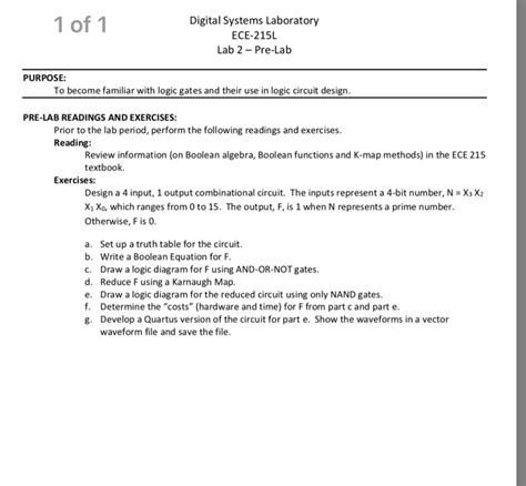 Solved Of Digital Systems Laboratory ECE L Lab Chegg Com