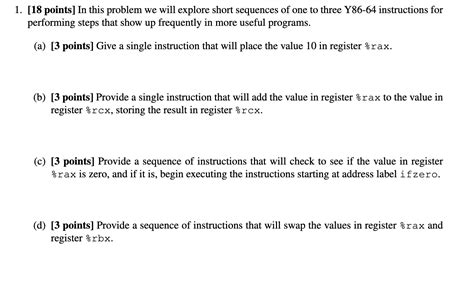 Solved 1 18 Points In This Problem We Will Explore Short