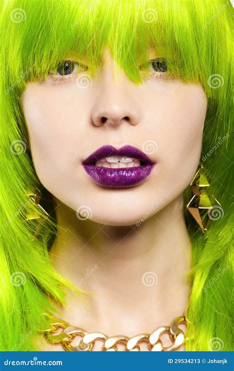 Woman In A Wig Stock Image Image Of Accessory Elegant 29534213