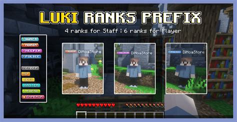 Luki Ranks Prefix 10 Ranks Prefix cool ngầu dành cho Server Minecraft