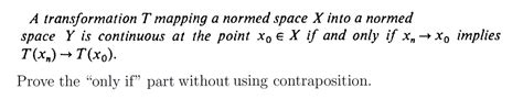 solved prove without contraposition that a transformation t