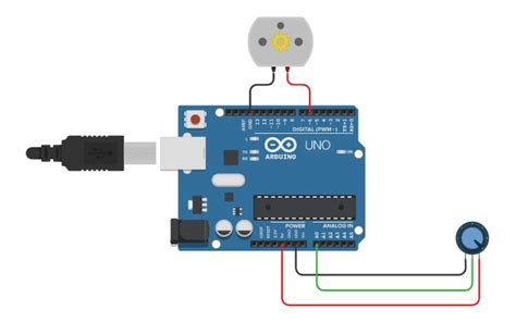 Circuit Design Potentiometer Dc Motor Tinkercad