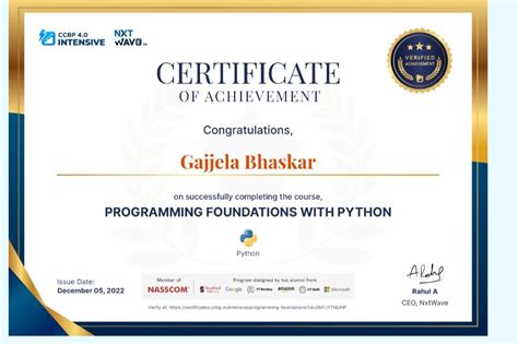 Gajjela Bhaskar On Linkedin Nxtwave Pythonprogramming