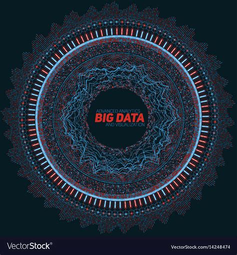 Big Data Circular Visualization Royalty Free Vector Image