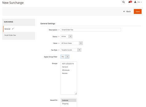 Set Up A Small Order Fee In The Magento Backend Magento 2