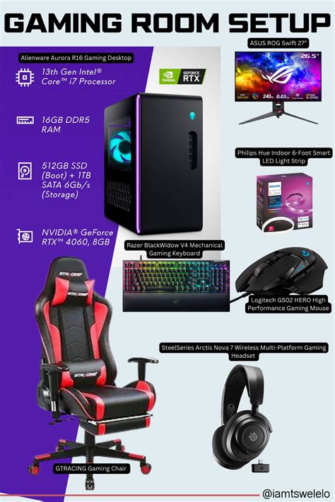 Ideal Gaming Room Setup Alienware Aurora R11 Asus Rog Swift Dxracer Formula Series And More