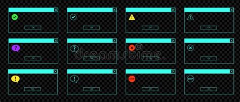 Old User Interface Window Old Computer Retro Browser Dialog Box With