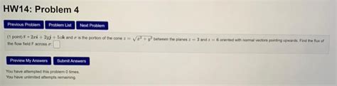 Solved Hw14 Problem 4 Previous Problem Problem List Next