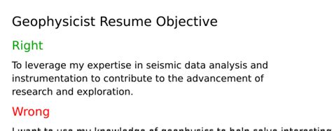 Top 18 Geophysicist Resume Objective Examples Resumecat