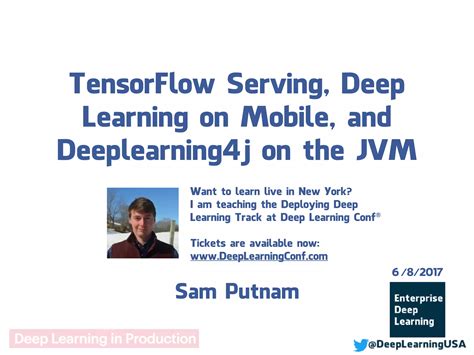 Tensorflow Serving Deep Learning On Mobile And Deeplearning4j On The Jvm Enterprise Deep