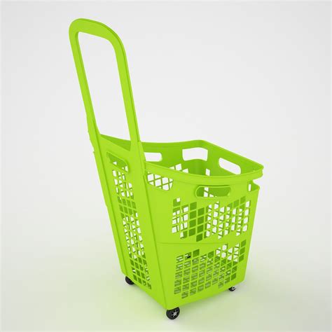 플라스틱 롤 쇼핑 바구니 02 3d 모델 39 Max Fbx Obj Free3d