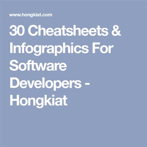 30 Cheatsheets Infographics For Software Developers Artofit