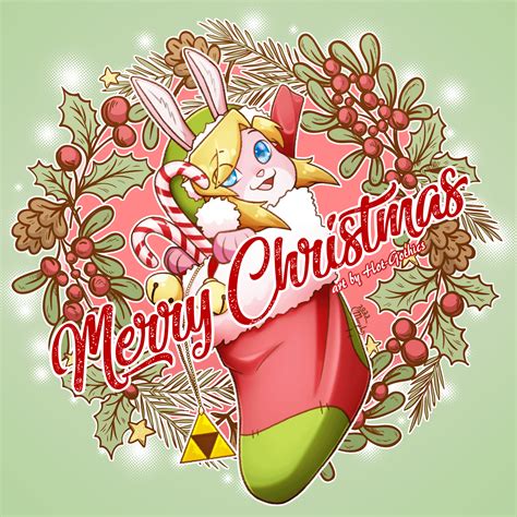 Bunny Link Is In Your Christmas Stocking Art By Me Rfurry