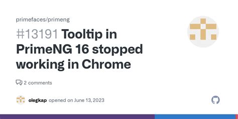 Tooltip In Primeng 16 Stopped Working In Chrome · Issue 13191