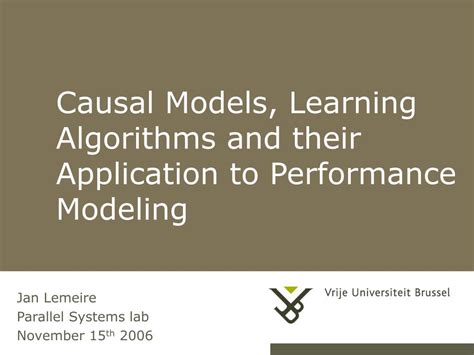 Ppt Causal Models Learning Algorithms And Their Application To