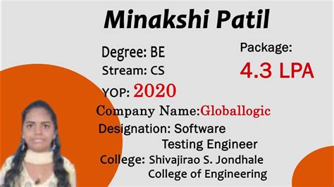 Video Testimonial By Minakshi Patil Placed In 2021 Qspiders Thane Youtube