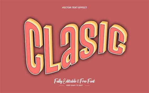 Premium Vector Retro Style Classic Effect Text