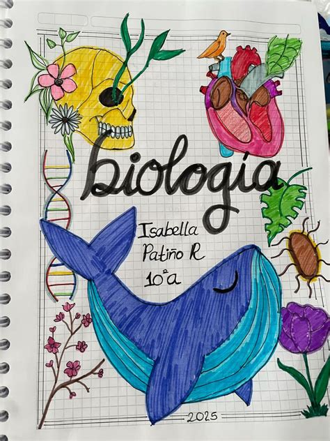 Portada Cuaderno De Biología Carátula D Biologia Portada Biologia