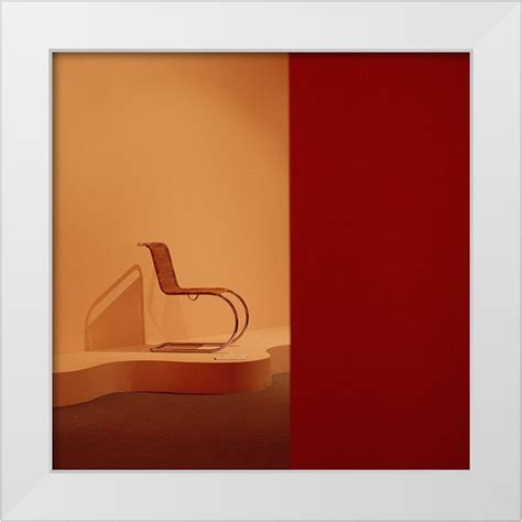 Guan Xiaopeng 26x26 White Modern Wood Framed Museum Art Print Titled Geometry