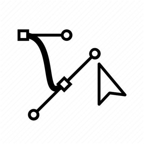 Bezier Curve Design Digital Draw Illustrator Line Icon Download