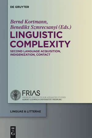PDF Linguistic Complexity By Bernd Kortmann 9783110229219 9783110229226