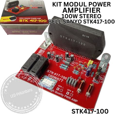 Audio Kit Power Amplifier Module 100w Stereo Amp Assembly Ic Sanyo Stk417 100 Stk 417 Without