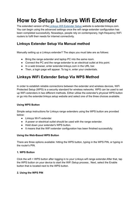 Ppt How To Setup Linksys Wifi Extender Powerpoint Presentation Free Download Id 12420737